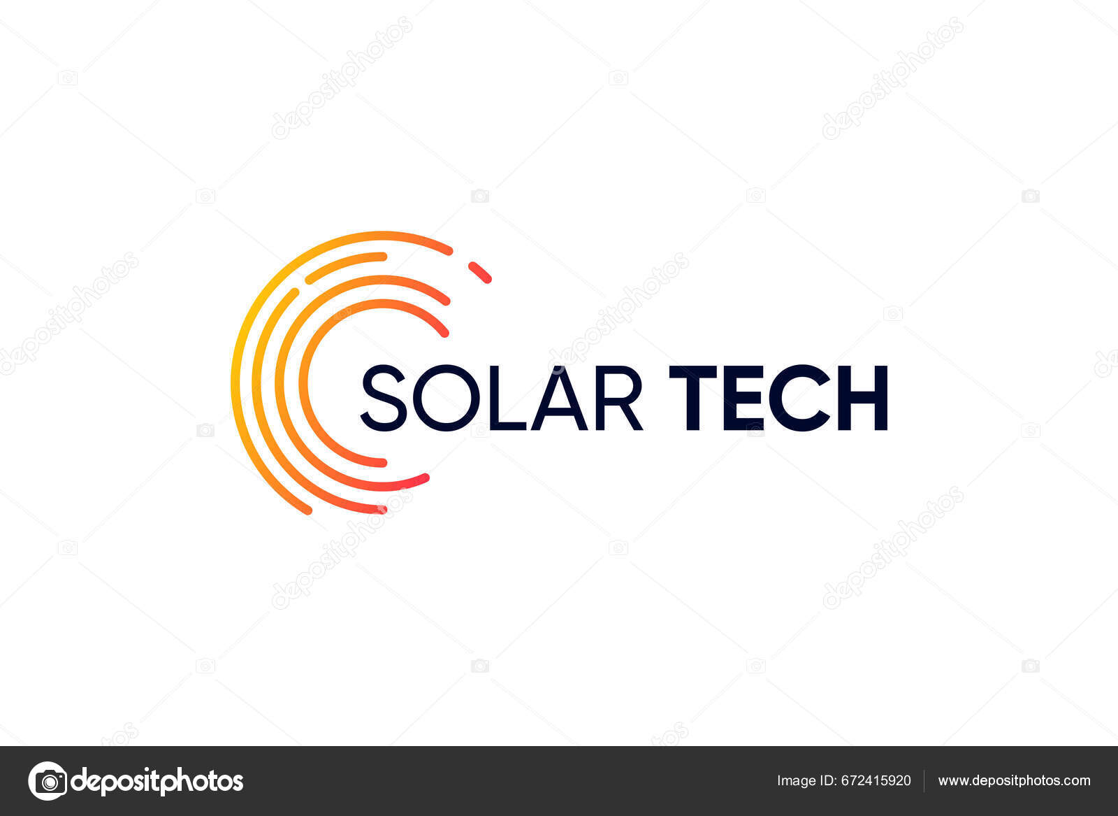 Solar Tech Logo Design Modern Abstract Concept Stock Vector by ...
