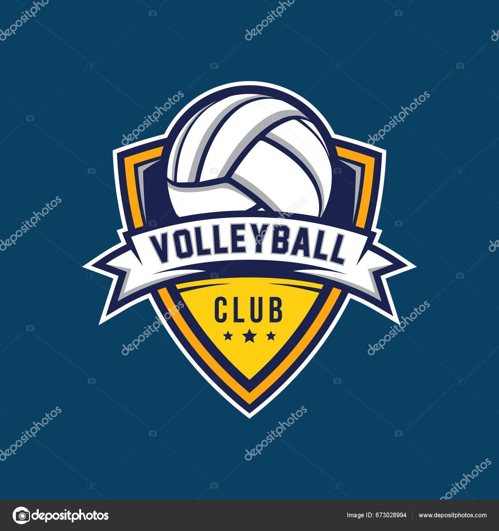 Insignia Del Logotipo Del Voleibol Logo Deporte Vector de stock por ...