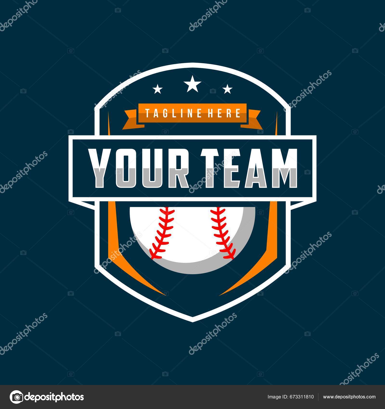 Baseball Template Logo Design Vector Illustration Baseball Club Stock ...