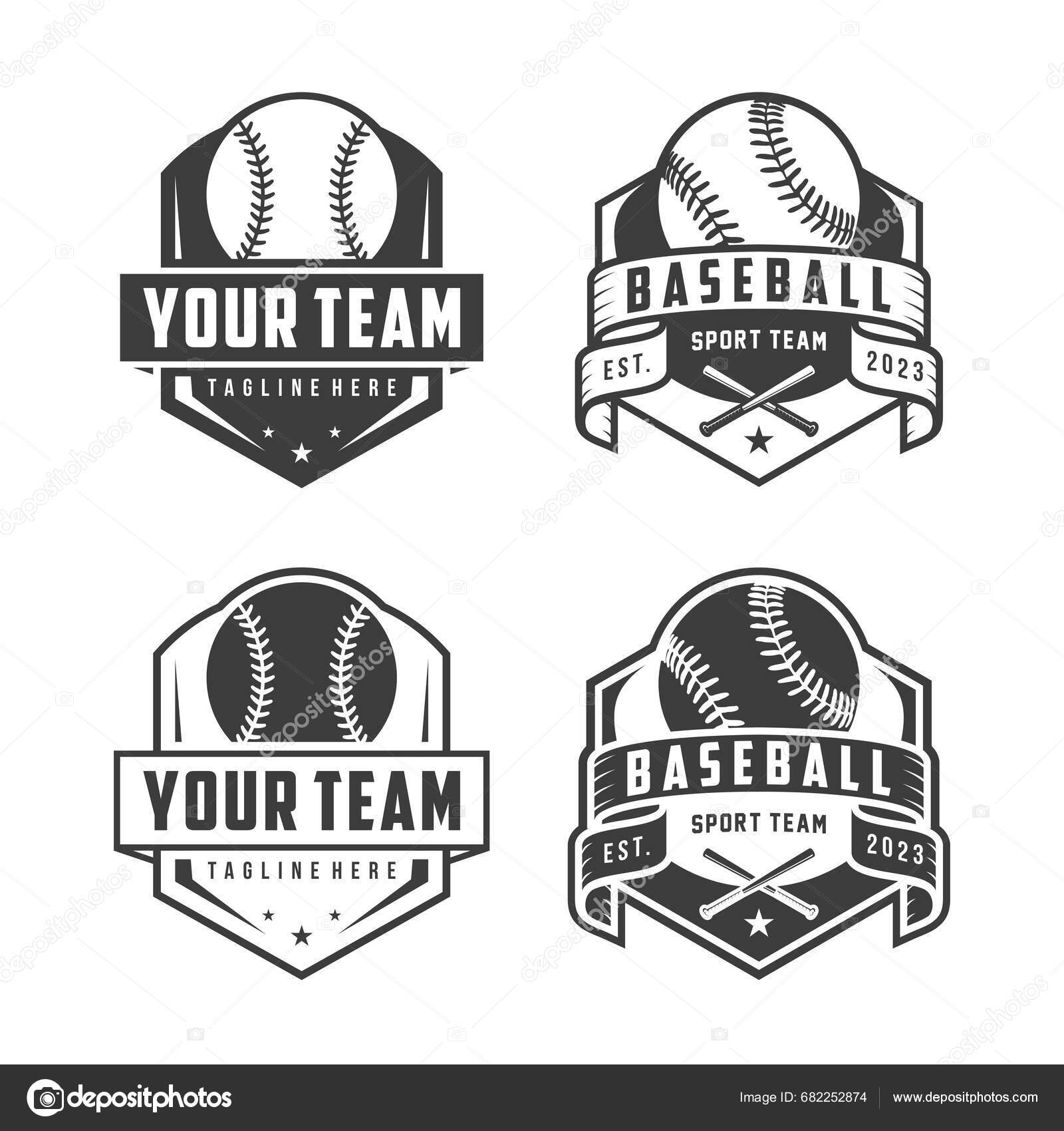 Badges Set Baseball Team Baseball Logo Emblem Set Collection Design ...