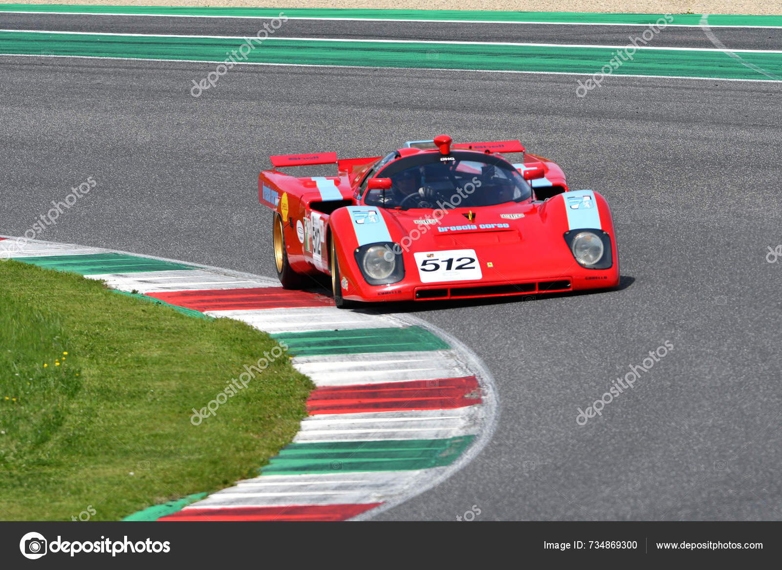 Scarperia Italy April 5Th 2024 Ferrari 512 1971 Drive David — Stock ...