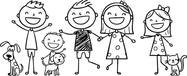 Stick figure family Vector Images | Depositphotos