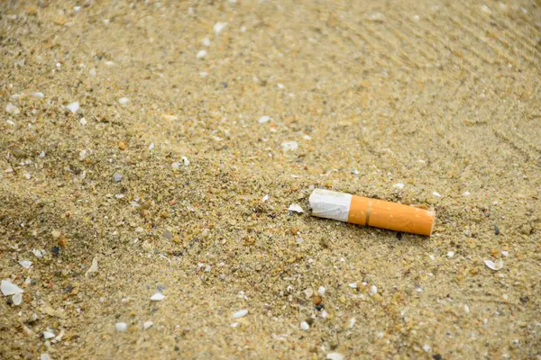 Cigarette in the sand ashtray Stock Photos, Royalty Free Cigarette in ...