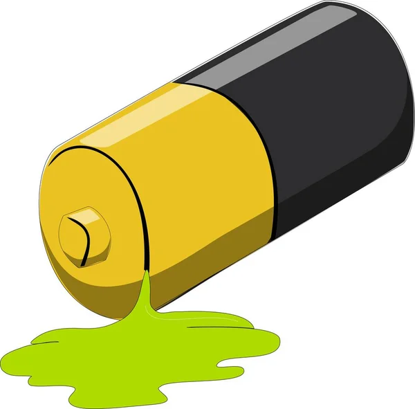 Illustration Battery Cell Isolated White Background Vector Illustration ...