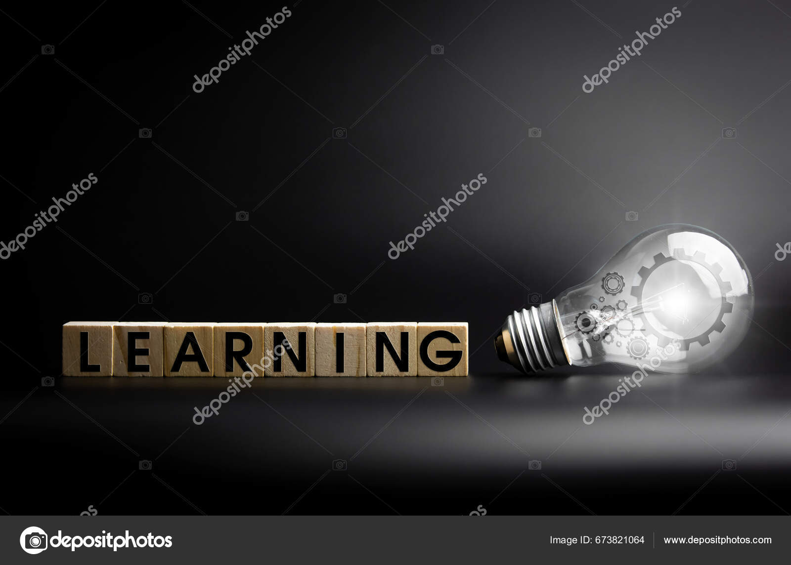 Light Bulb Word Learning — Stock Photo © MidnightStudioTH #673821064