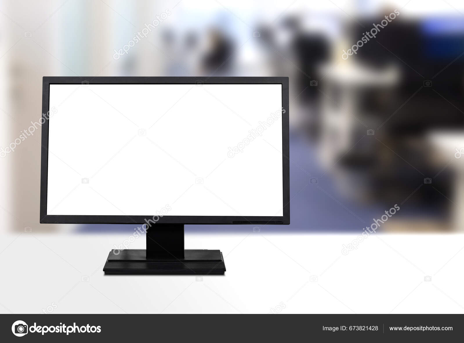 Blank Computer Screen Office — Stock Photo © MidnightStudioTH #673821428