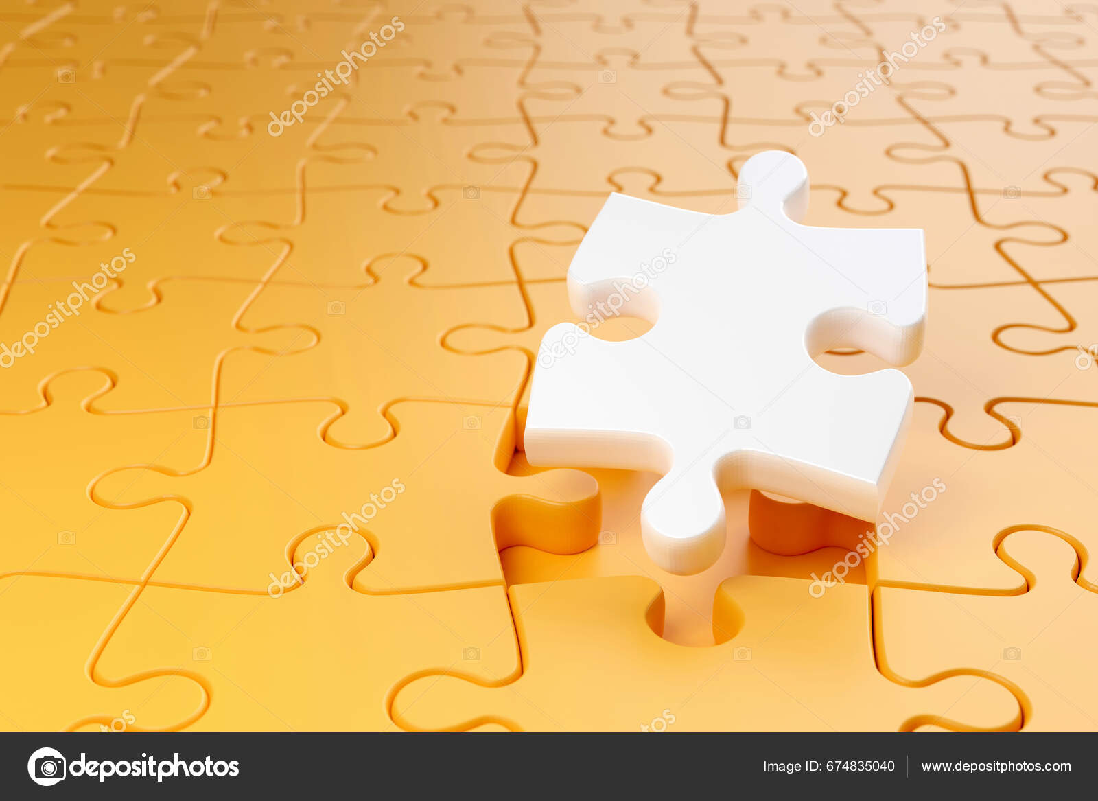 White Jigsaw Puzzle Yellow Jigsaw Puzzle Shows Outstanding ...