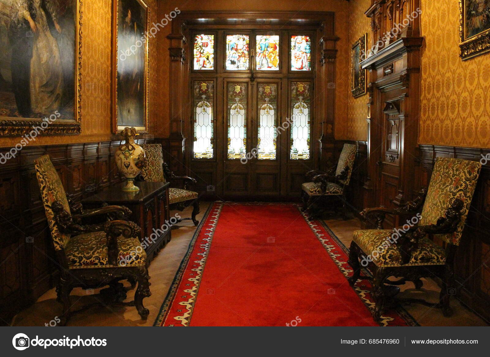 Interior View Beautiful Old Castle London England — Stock Editorial ...