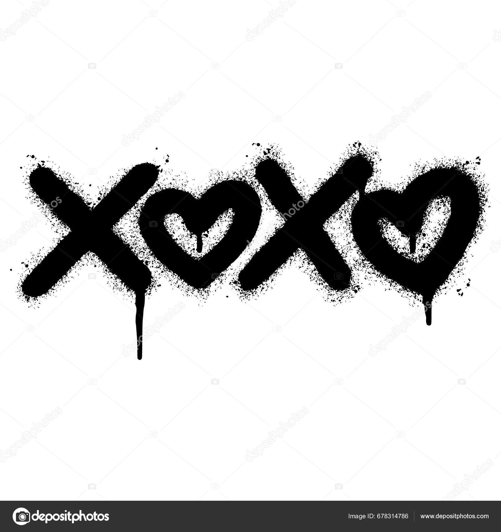 Spray Painted Graffiti Xoxo Word Sprayed Isolated White Background ...