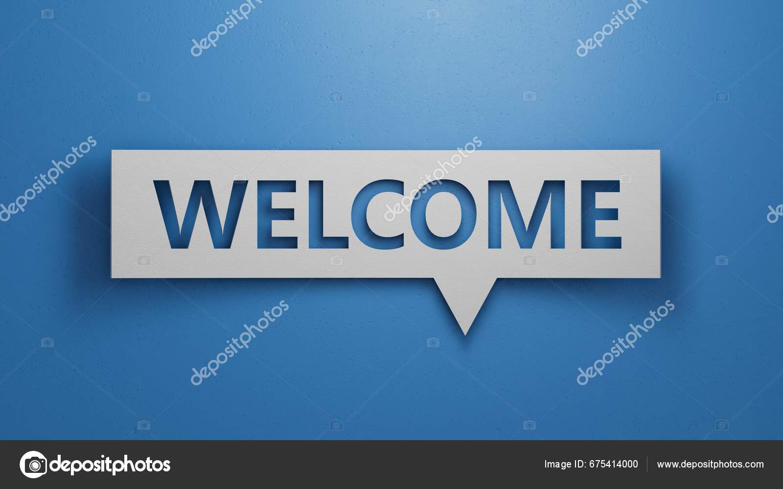 Welcome Word Blue Background Rendering — Stock Photo © urbanstar1982 ...