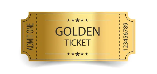 Vectores de Golden ticket template, imágenes vectoriales | Depositphotos