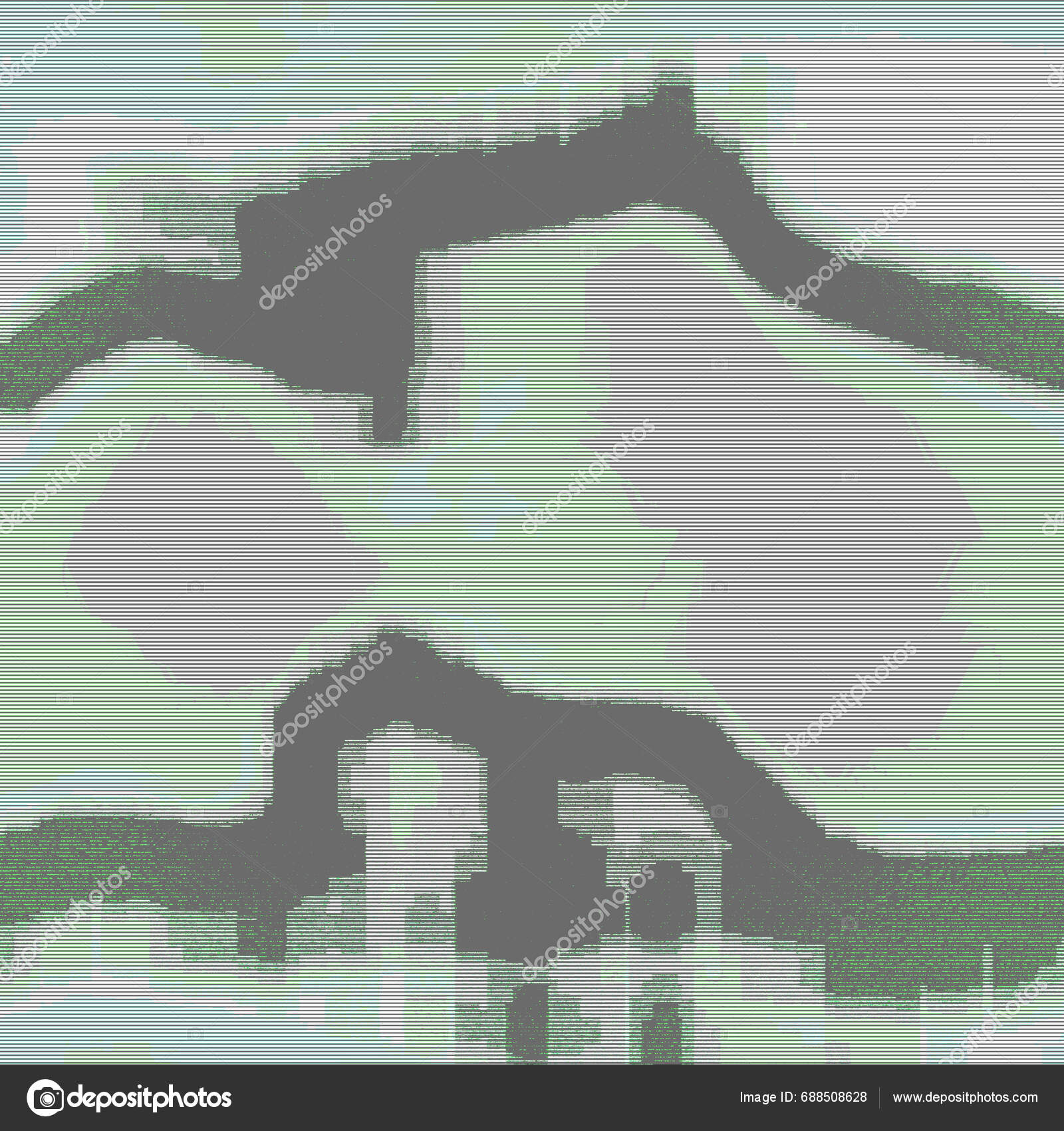 Extruded Blocky Blur Dotted Gradient Breezy Pale Green White Smoke ...