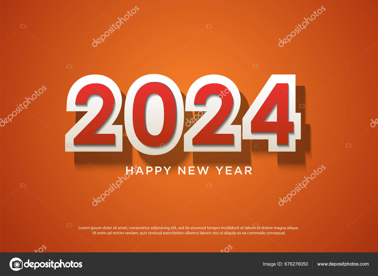 浮动新年编号2024的图示 图库矢量图©SafaArt 676276050