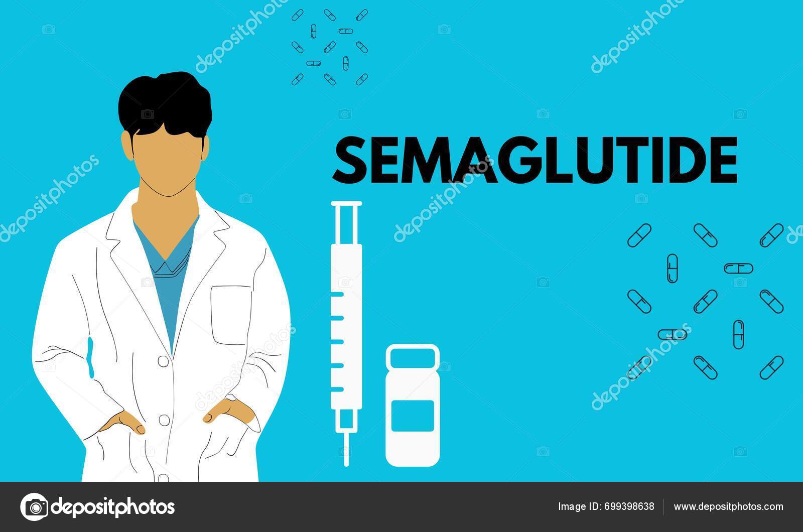 Semaglutide Ozempic Injection Control Blood Sugar Levels Vector Stock ...