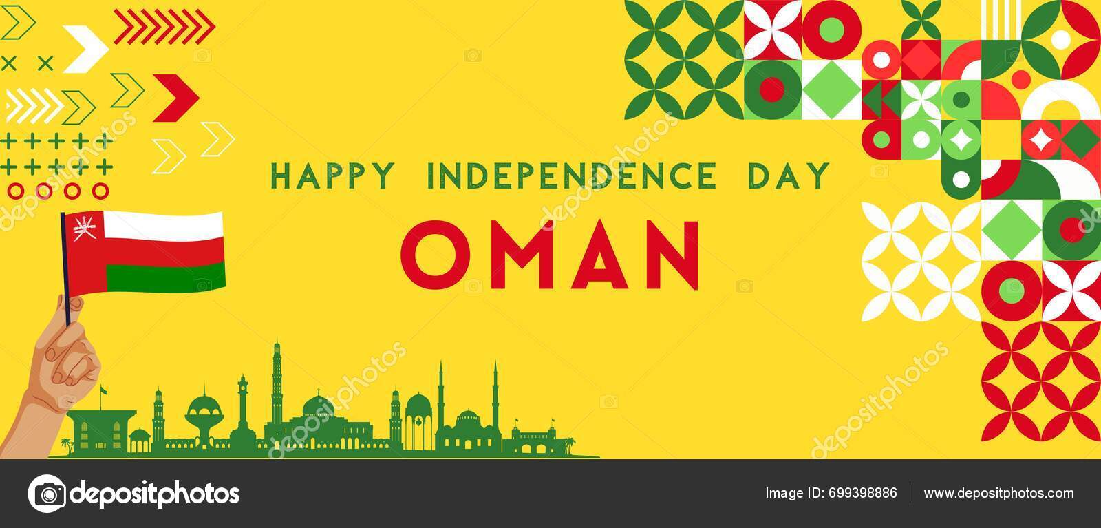 Oman National Day Banner Independence Day Anniversary Flag Oman Modern ...