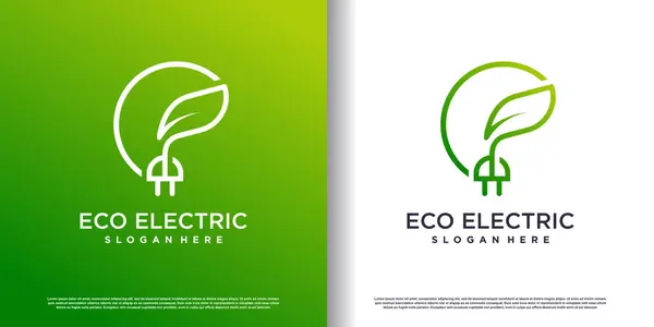 Eco Energy Logo Concept Creative Modern Concept Premium Vector Stock ...