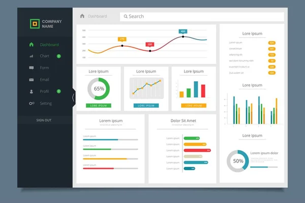 Dashboard User Panel Template Design Business Presentations Workflow ...