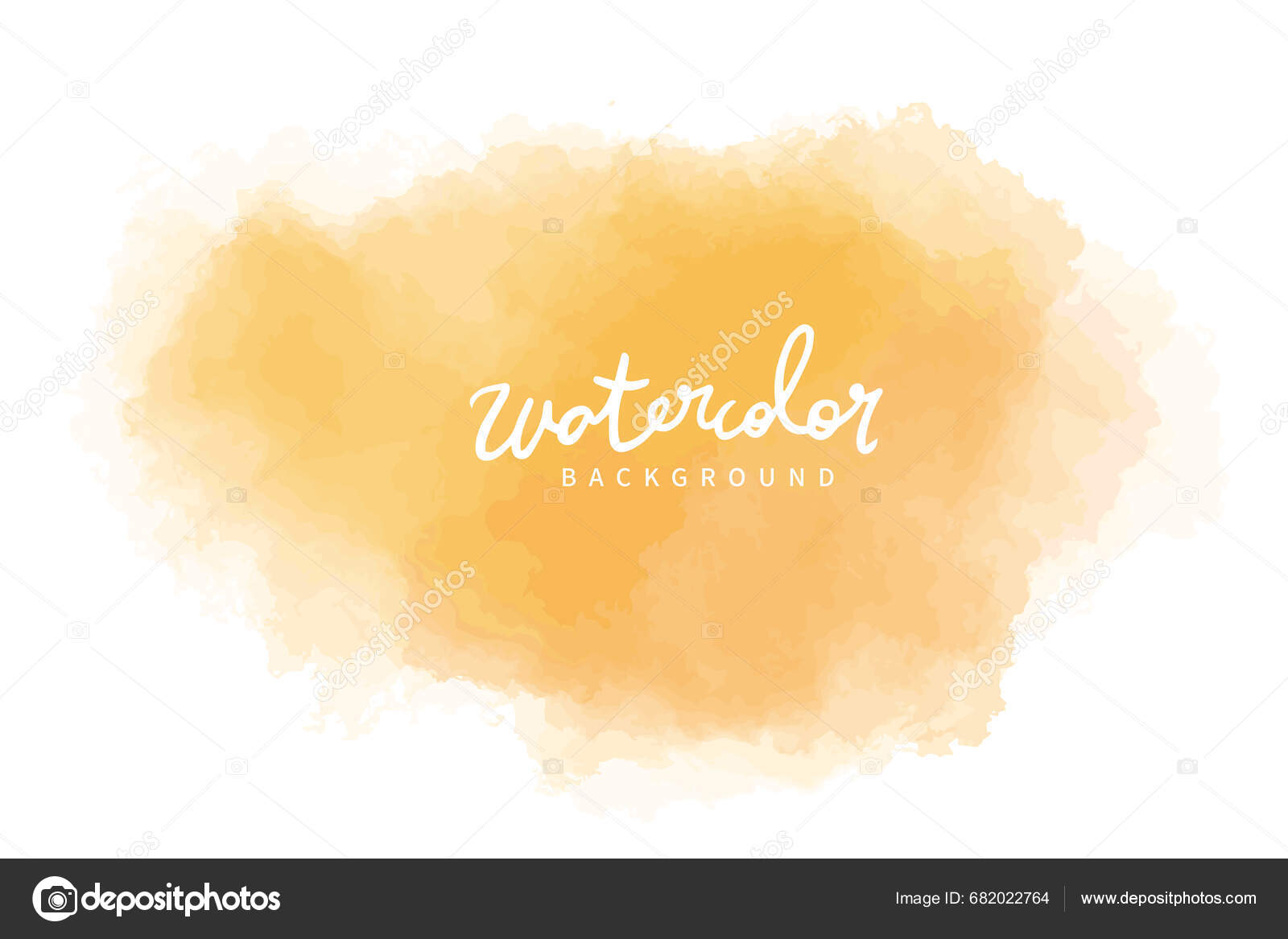 Orange Watercolor Paint Stroke Background Vector Illustration Stock ...