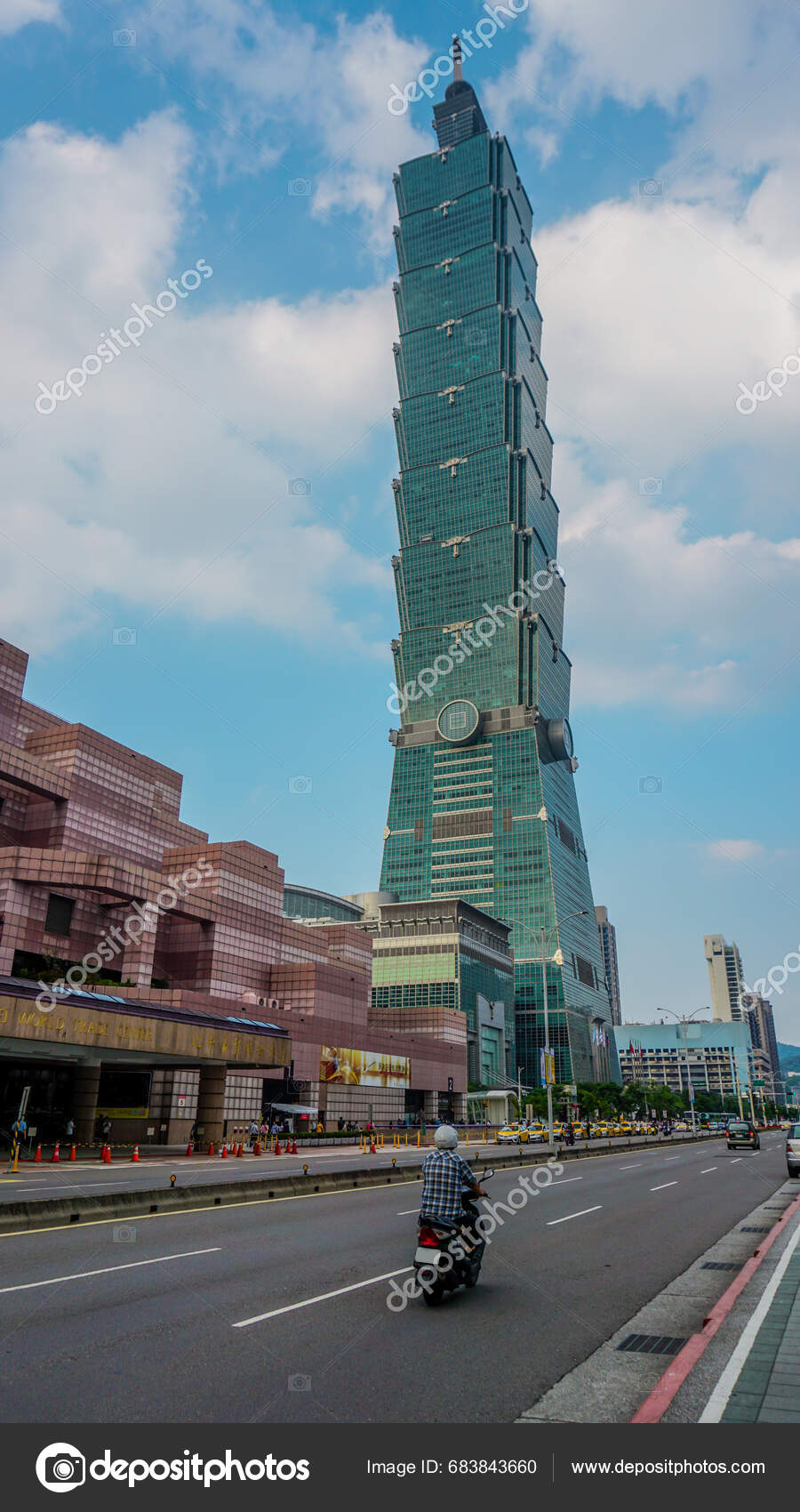 Panoramic View Taipei 101 Skyscraper Other Modern Buildings Top ...