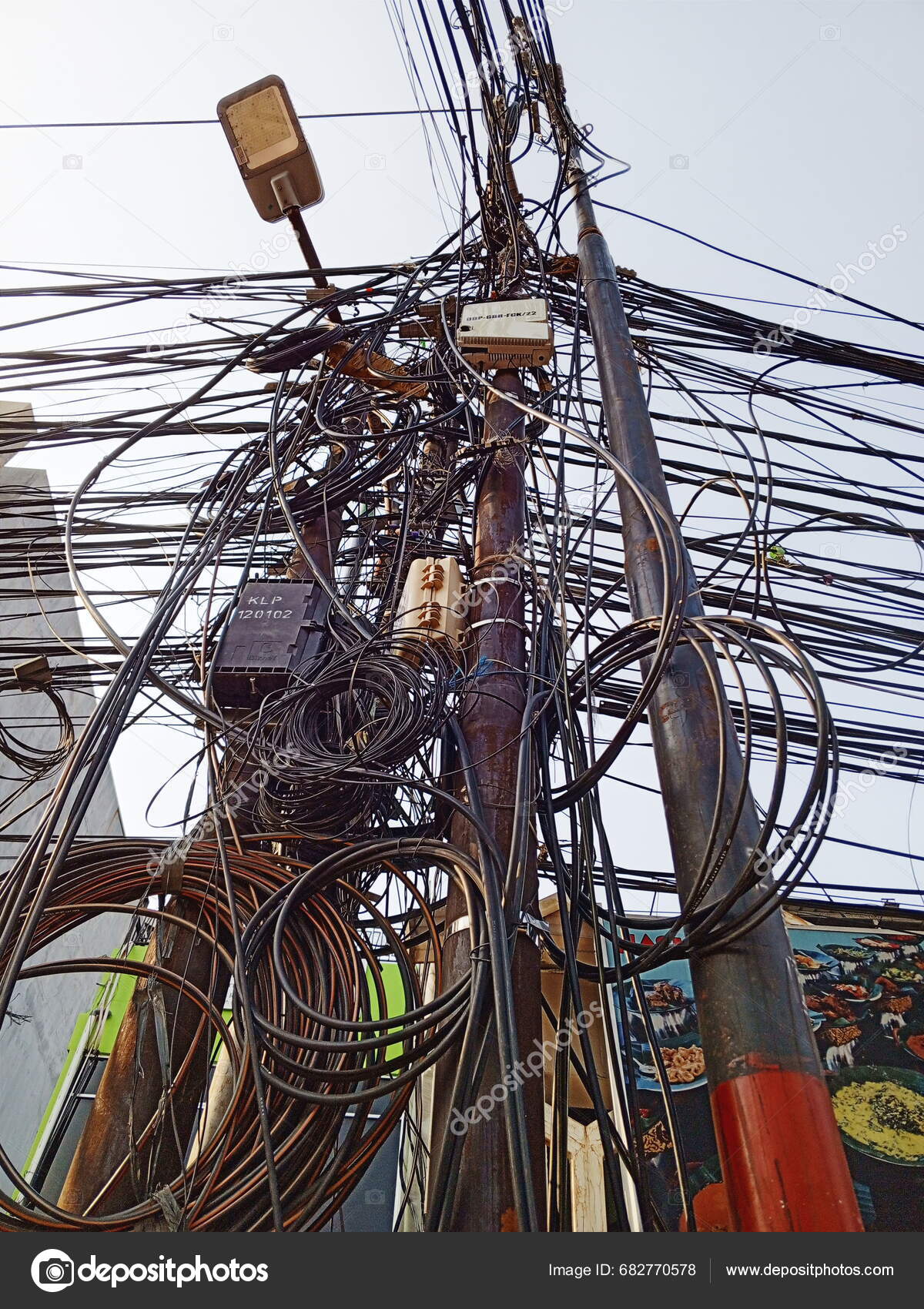 Jakarta Indonesia October 2023 Tricky Electrical Cables Electricity ...