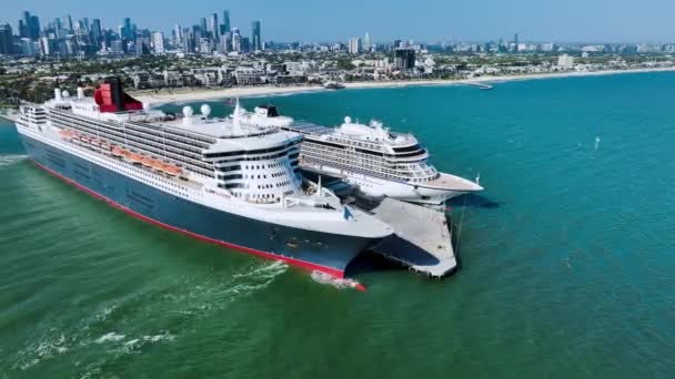 Melbourne Vic Austrália Fev 2024 Queen Mary Navios Cruzeiro Viking ...