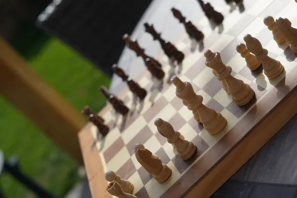 Chess Board Playing Outdoors Chess Board Various Locations Chess Board ...