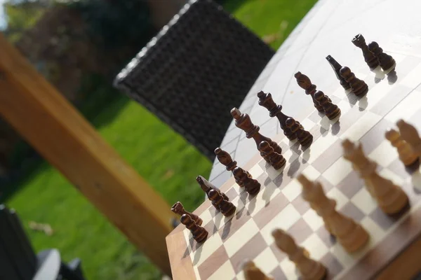Chess Board Playing Outdoors Chess Board Various Locations Chess Board ...