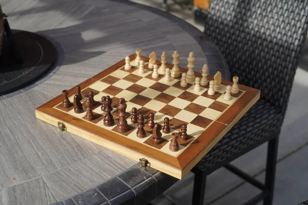 Chess Board Playing Outdoors Chess Board Various Locations Chess Board ...