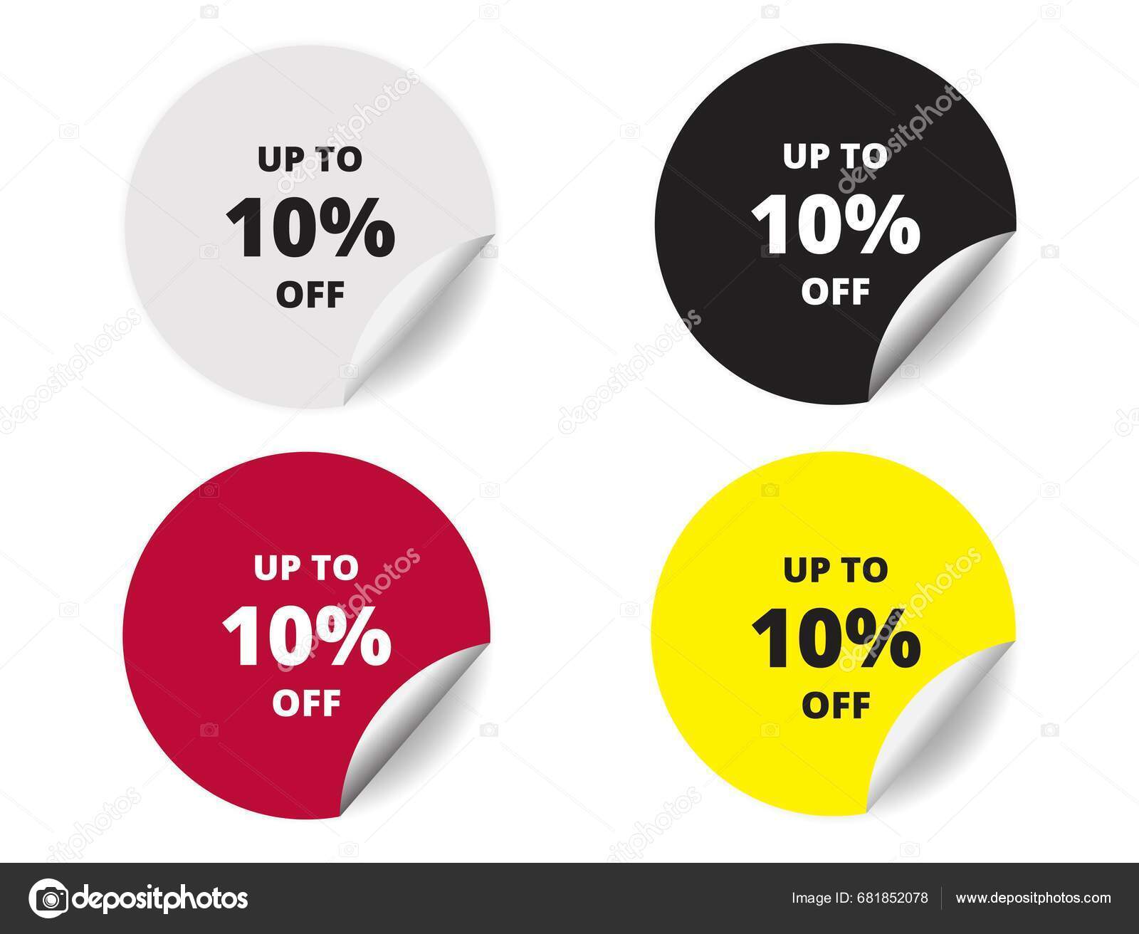 Sticker Sign Circle Sticker Banner Colors Set Badge Symbol Vector Stock ...