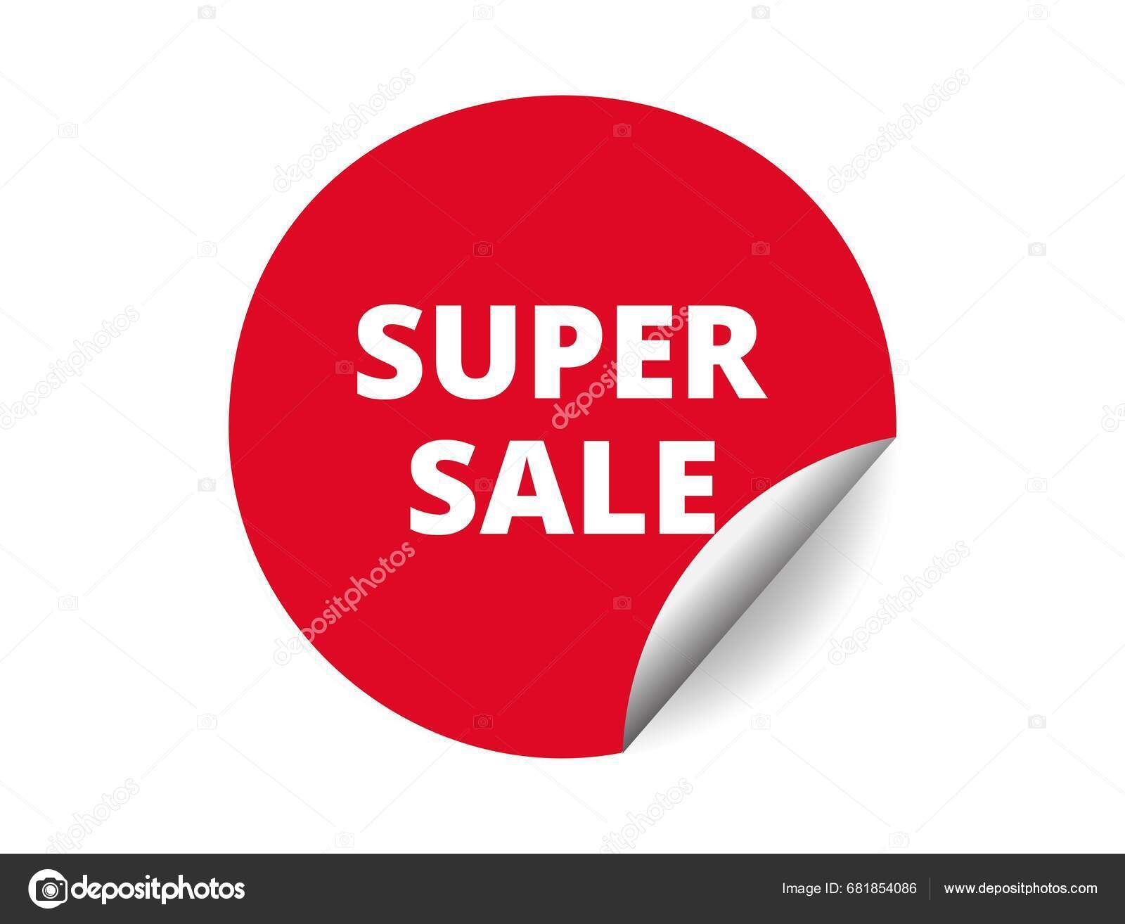 Super Sale Sticker Sign Super Sale Circle Sticker Banner Badge Stock ...