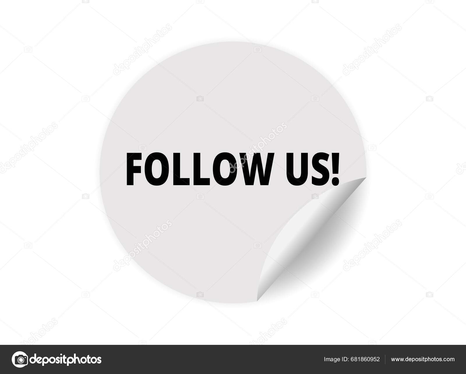 Follow Sticker Sign Follow Circle Sticker Banner Badge Symbol Vector ...