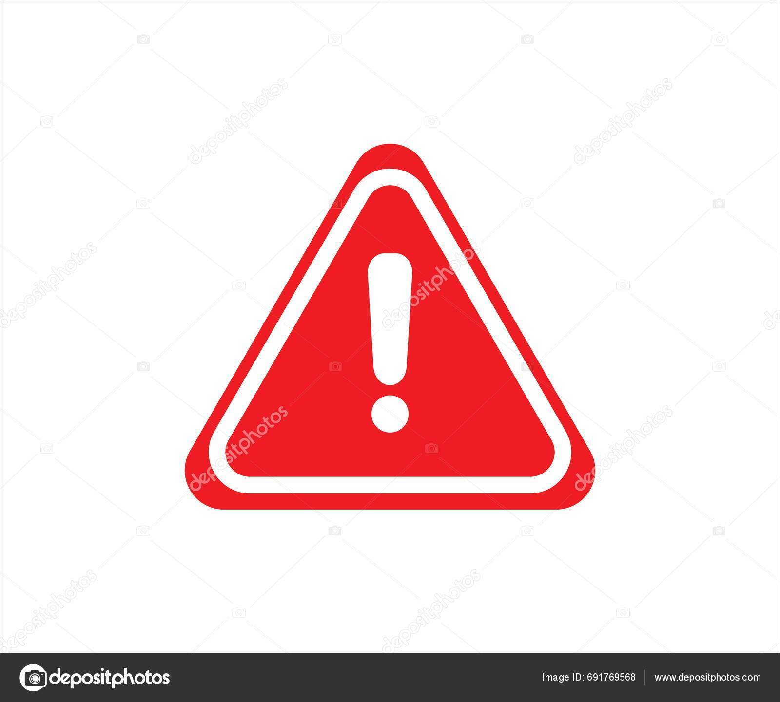 Warning Attention Sing Collection Vector Symbol White Background Vector ...