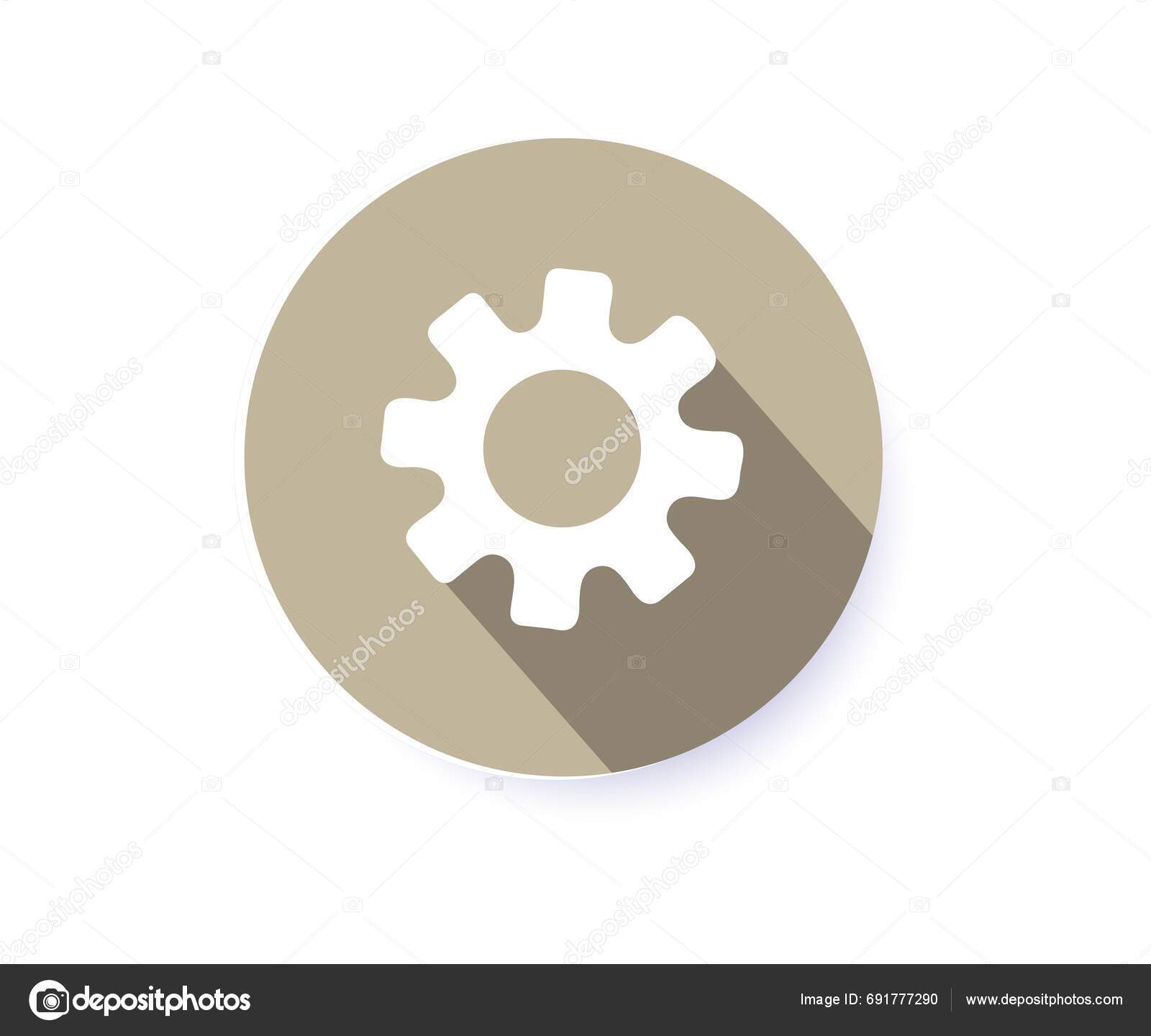 Setting Icon Collection Vector Symbol White Background Vector ...