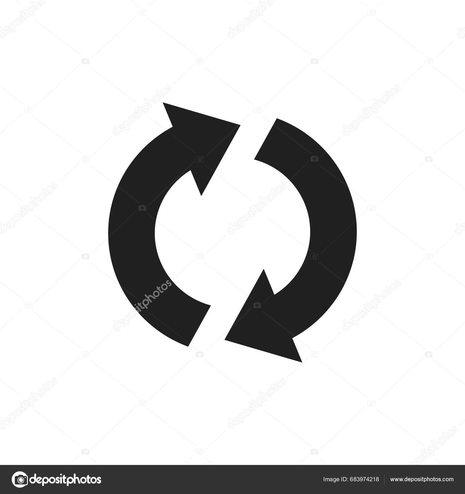 Arrow Icon Flat Style Arrow Vector Illustration White Isolated ...