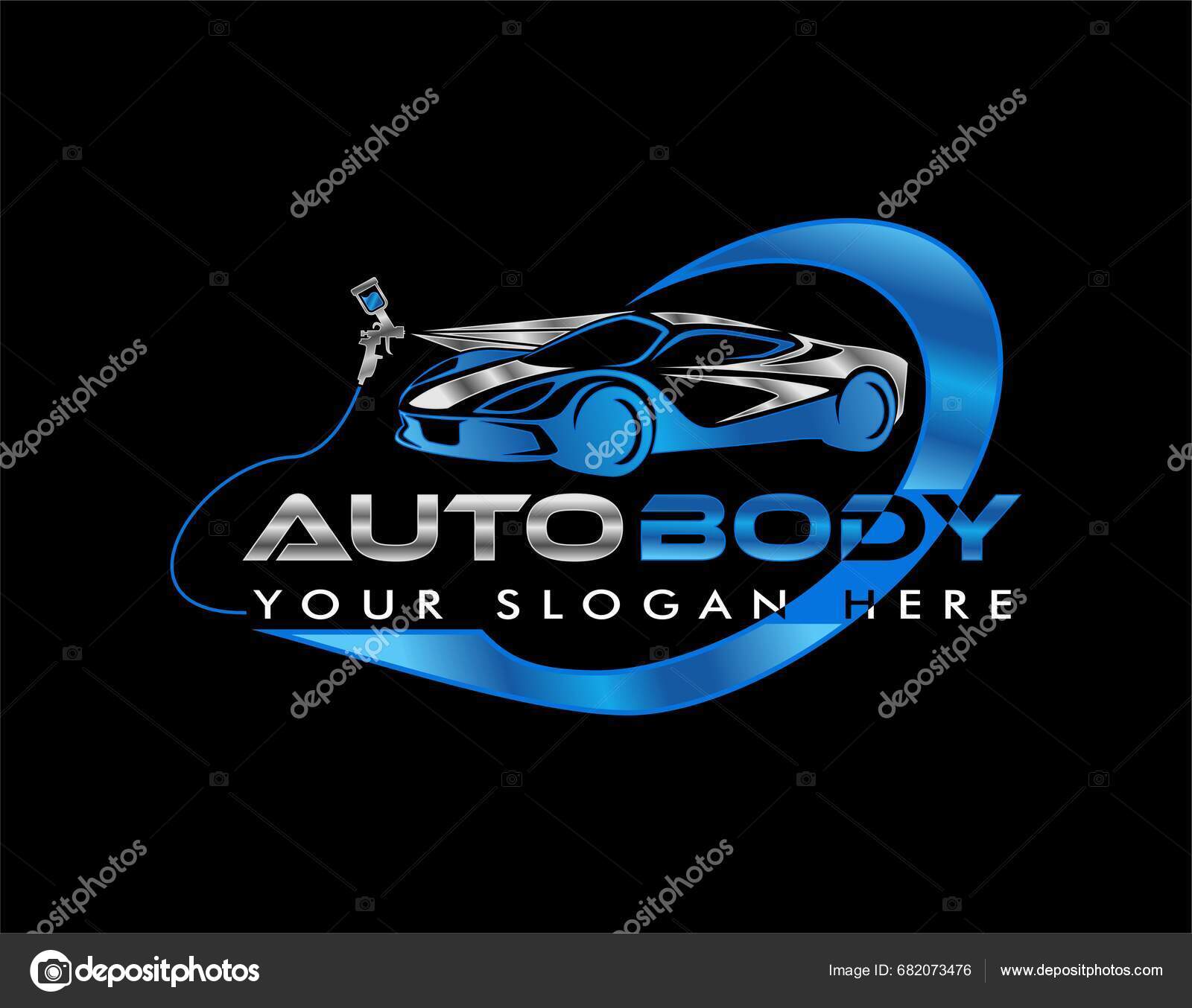 Auto Body Logo Background Stock Vector by ©YULIANTART 682073476
