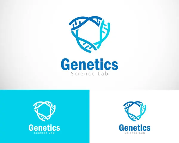 Genetics Logo Creative Dna Emblem Design Concept Vector Stock Vector by ...