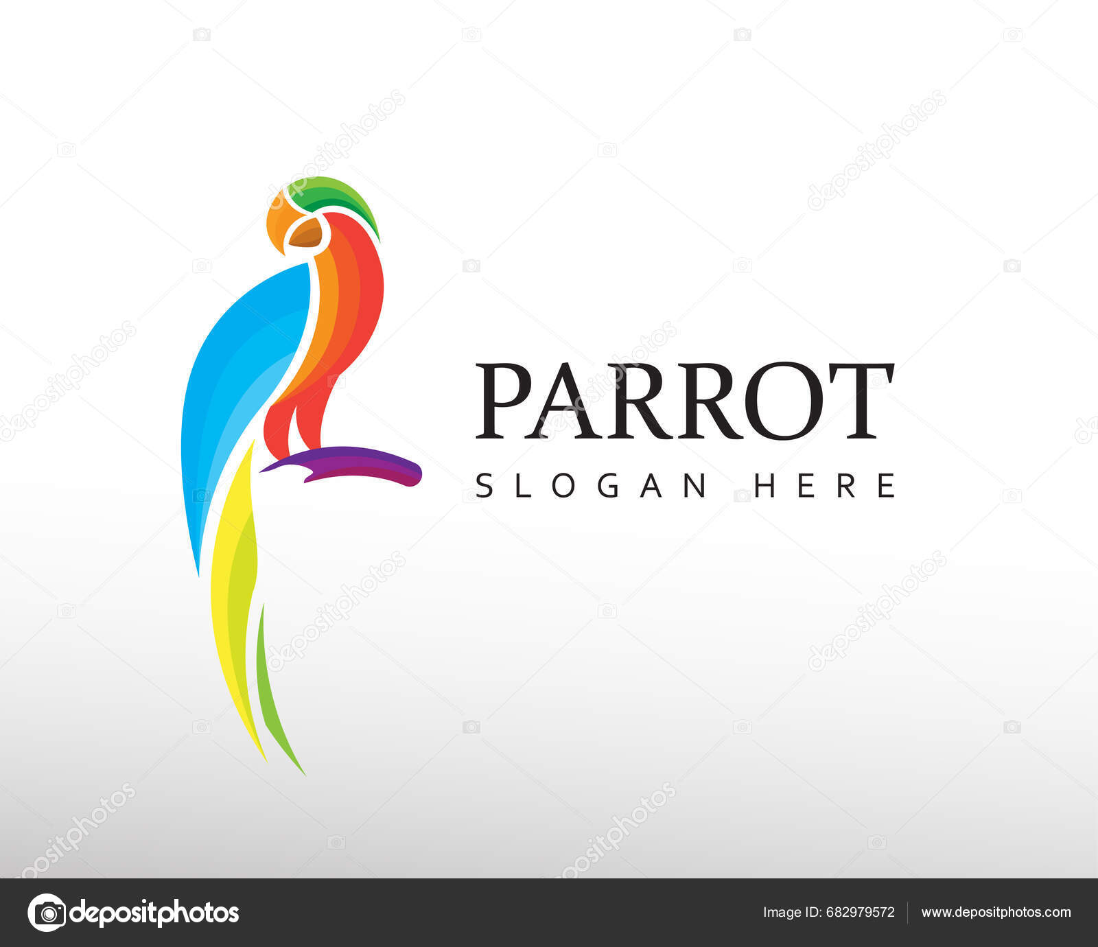 Parrot Logo Color Parrot Logo Beauty Parrot Logo Bird Logo Stock Vector ...