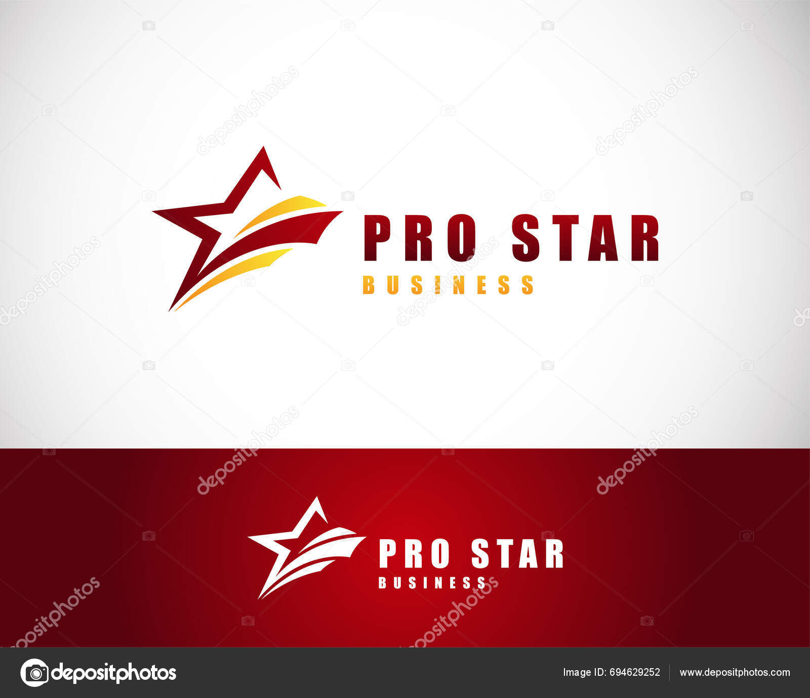 Pro Star Logo Creative Sign Symbol Design Template Stock Vector by ...