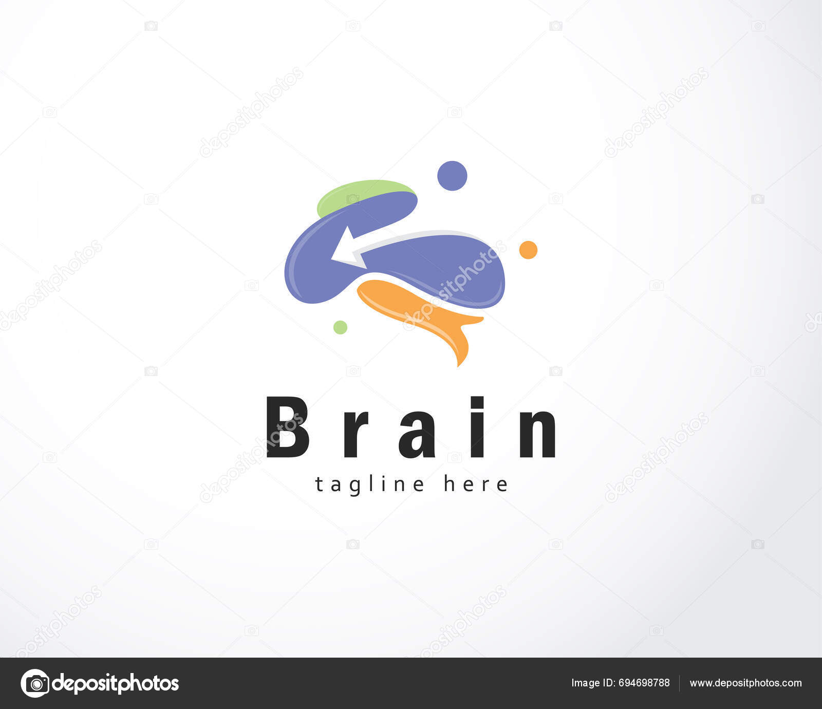 Brain Logo Creative Education Smart Idea Arrow Design Concept Stock ...