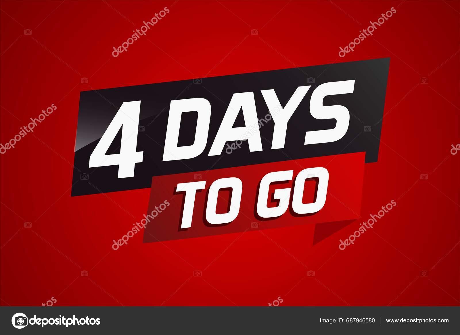 Days Word Concept Vector Illustration Ribbon Style Use Landing Page ...