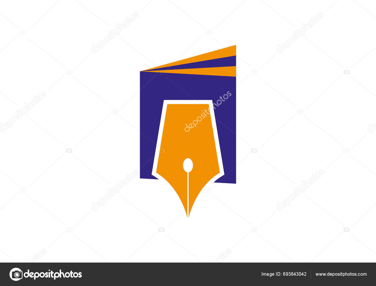 Open Book Logo Education Flat Vector Design Stock Vector by ©sultan ...