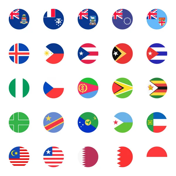 圆形世界各国国旗图库矢量图片、免版税圆形世界各国国旗插图|Depositphotos