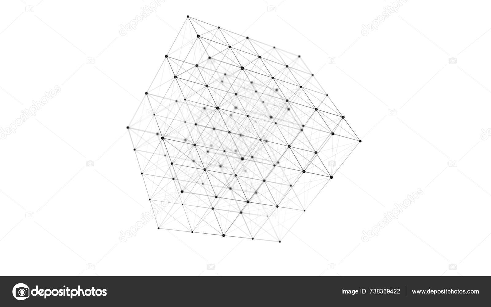 Information Storage Cells Abstract Background Dots Lines Network Connection Structure — Stock