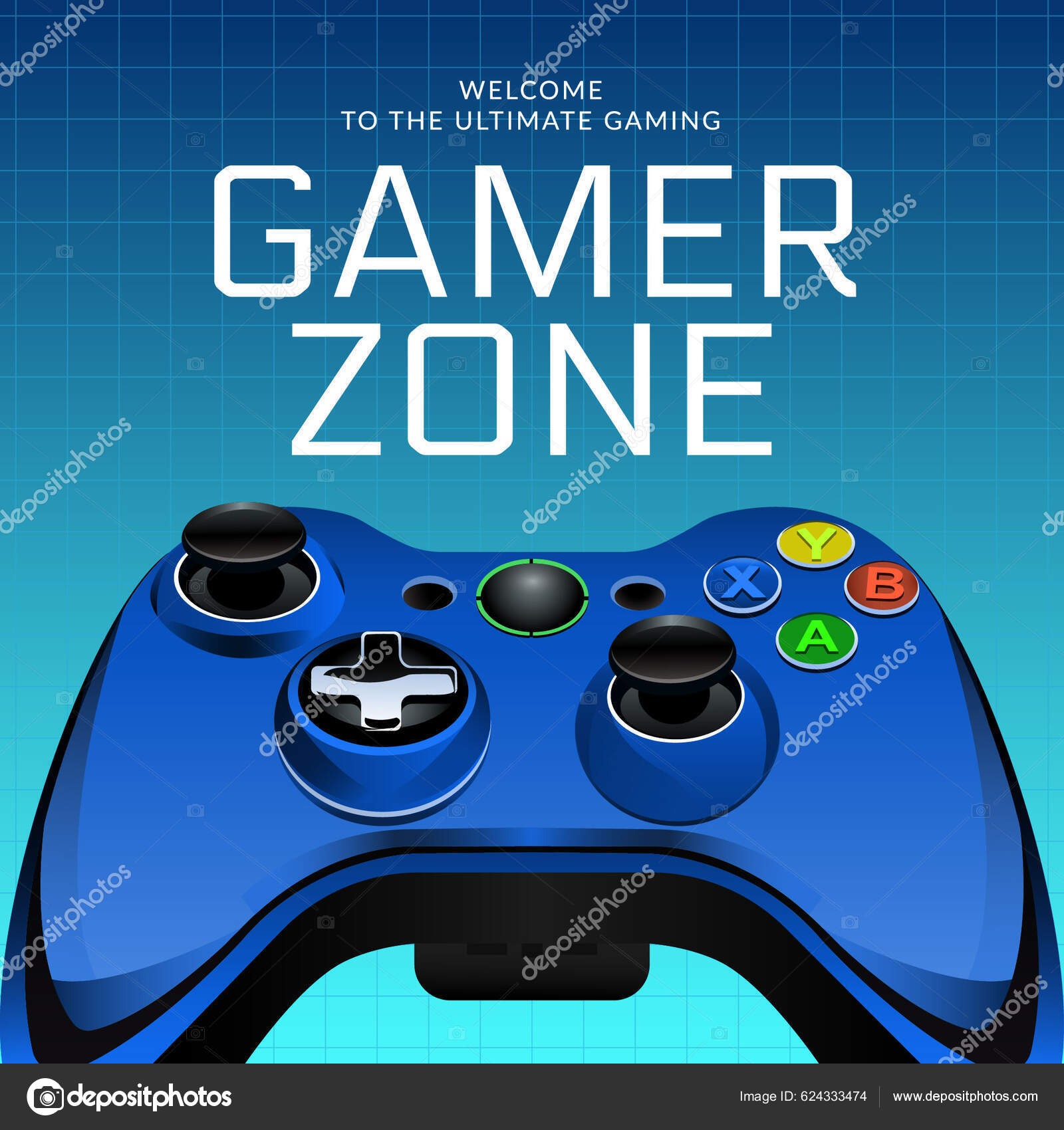 Banner Design Gamer Zone Template Stock Vector by ©F1Digitals 624333474