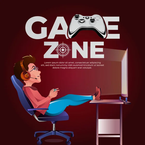 Banner Design Gamer Zone Template Stock Vector by ©F1Digitals 624333474
