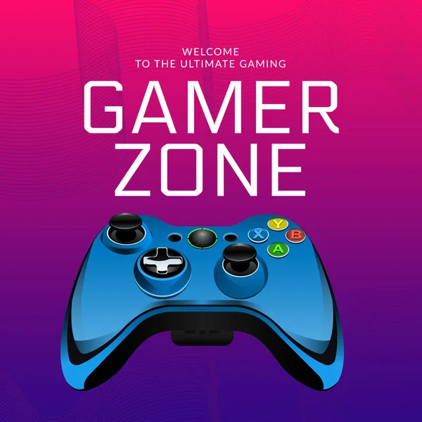 Banner Design Best Controllers Gaming Template Stock Vector by ...