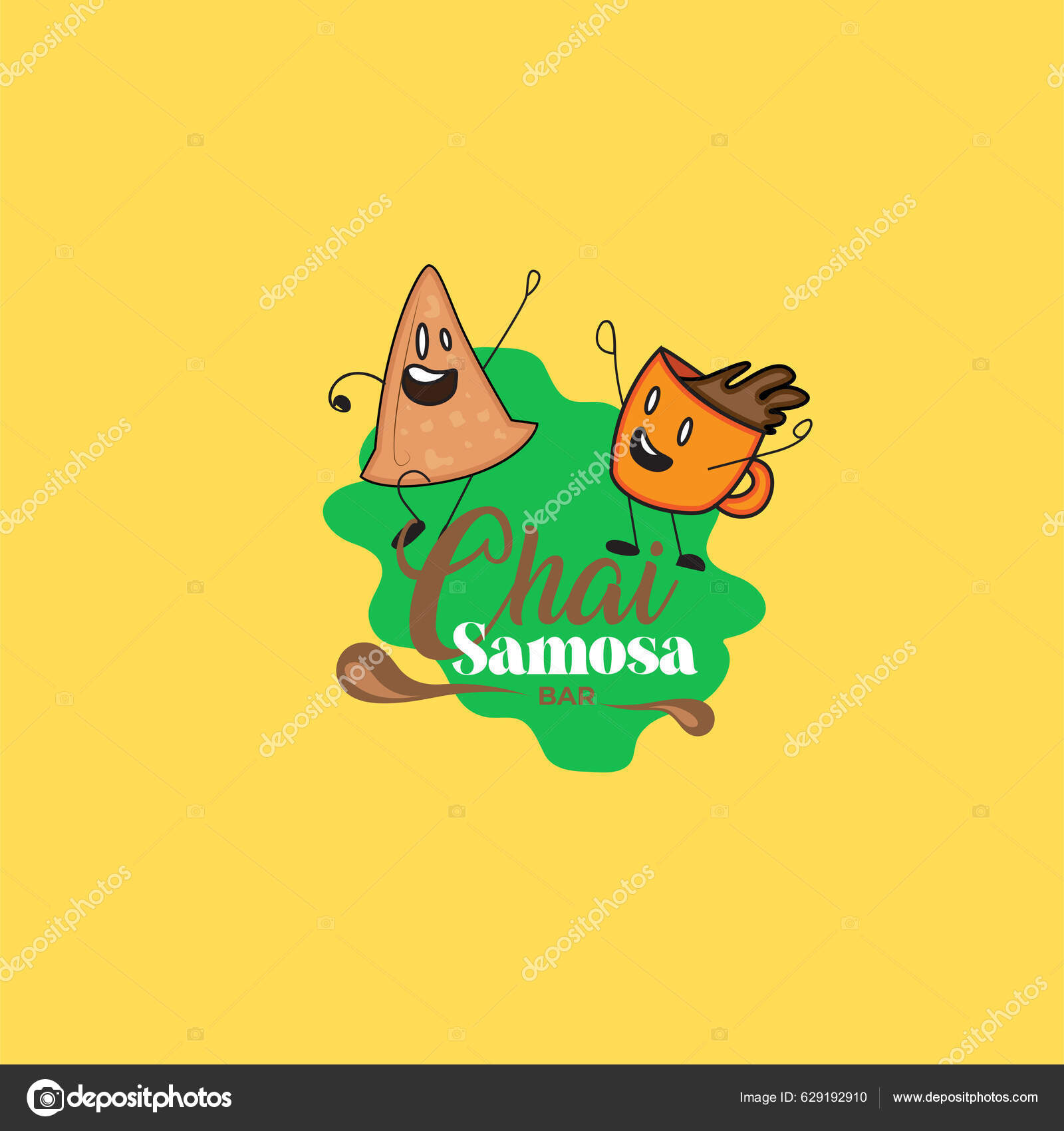 Chai Samosa Bar Vektor Logo Design Stock-Vektorgrafik von ©F1Digitals ...