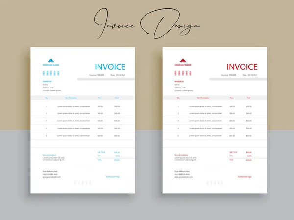 Diseño de facturas. Plantilla de formulario de factura comercial ...