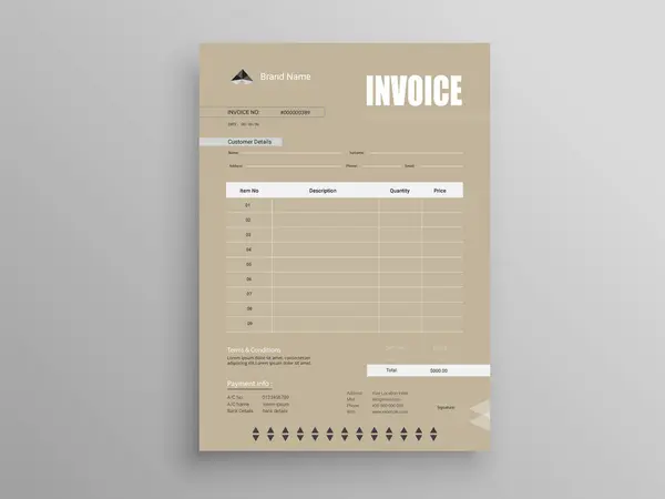 Diseño de facturas de moda profesional. Plantilla de formulario de ...