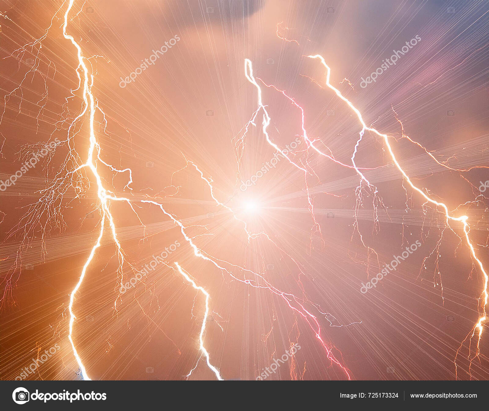 Abstract Zap Lightning Bolt Excitement Modern Gradient Background Stock ...